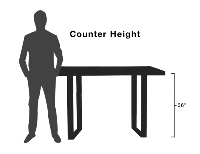 36 inches tall (counter height) - alt– Artisan Born