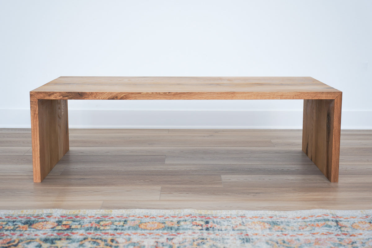 White Oak Waterfall Coffee Table– Artisan Born