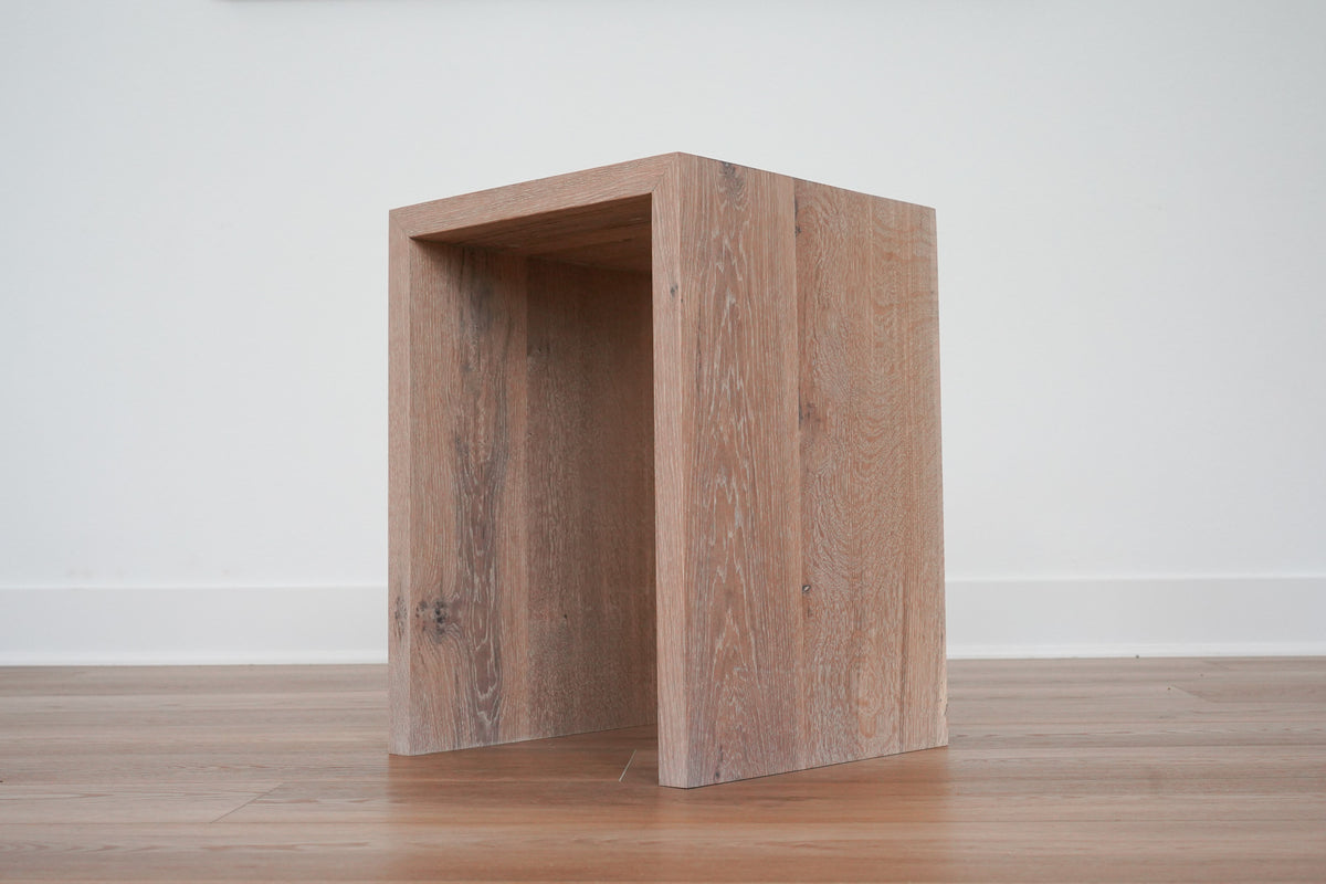 Cotton White Waterfall End Table– Artisan Born