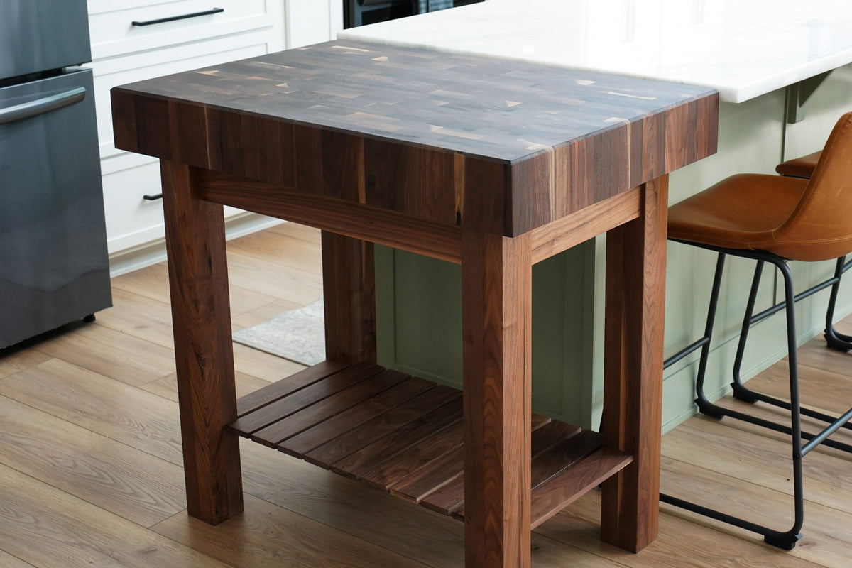 Walnut Butcher Block Kitchen Island– Artisan Born