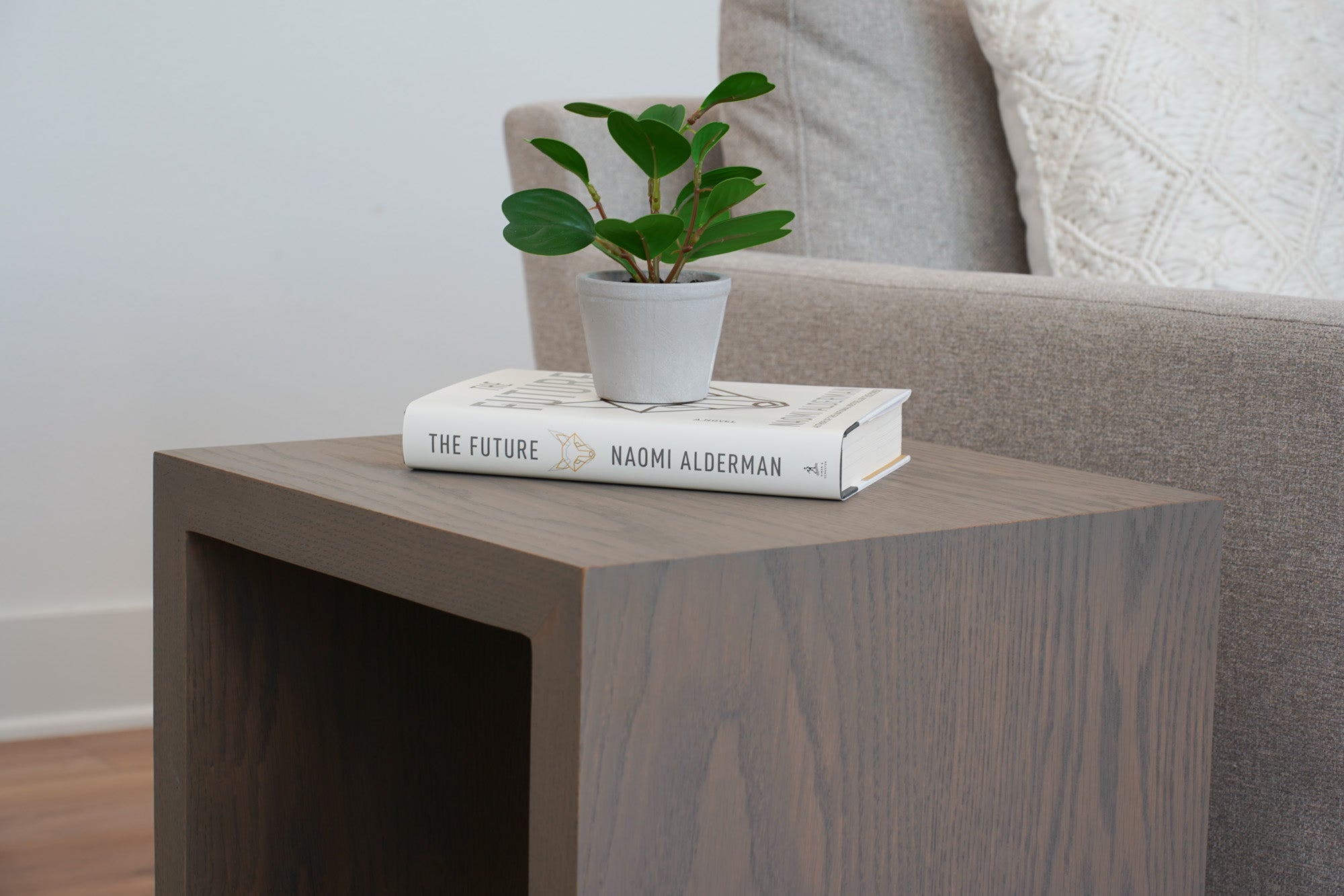 Dark Grey Waterfall End Table– Artisan Born