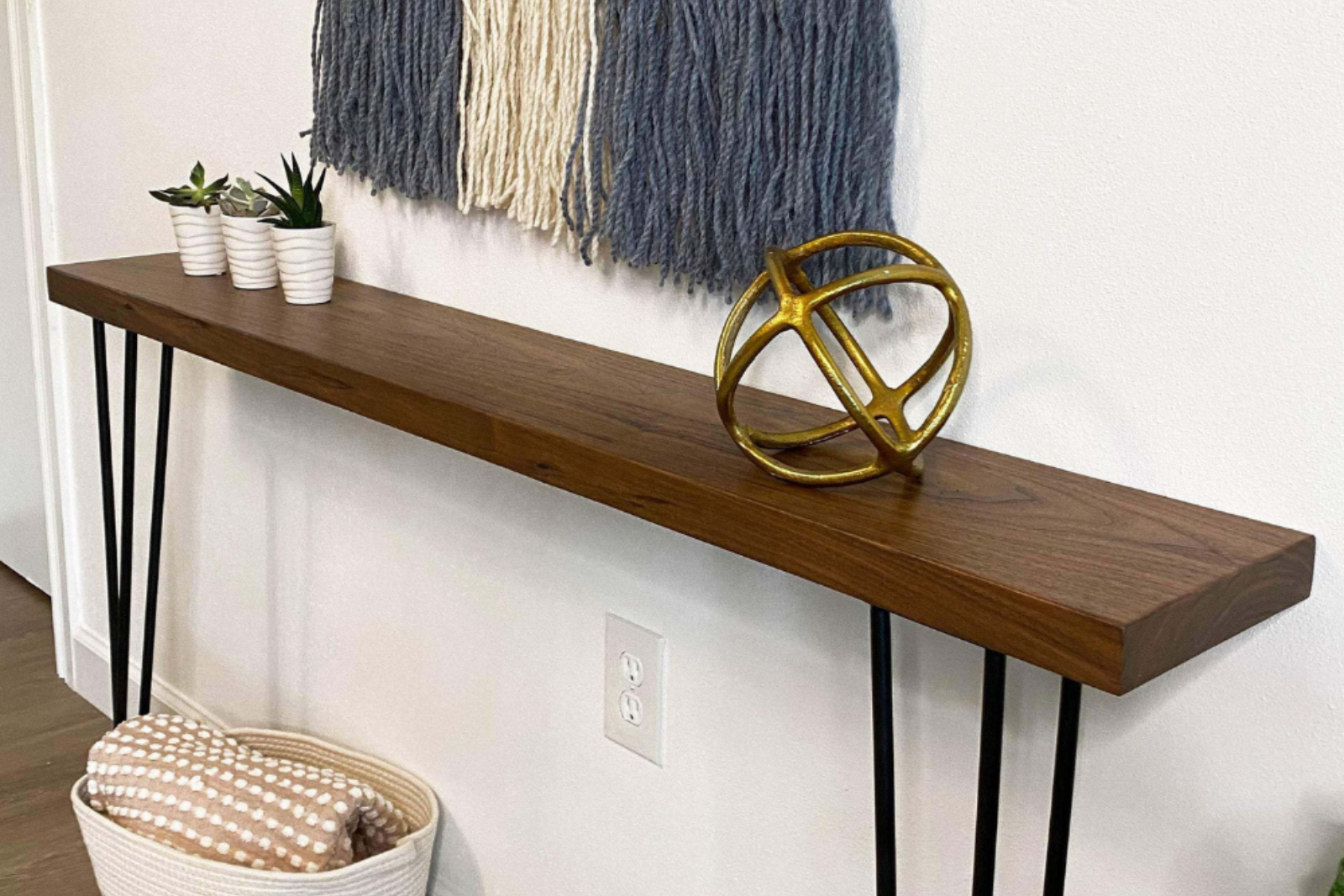Wall mounted Narrow Console Table– Artisan Born