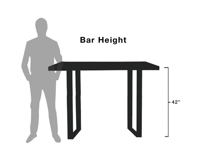 42 inches tall (bar height)– Artisan Born