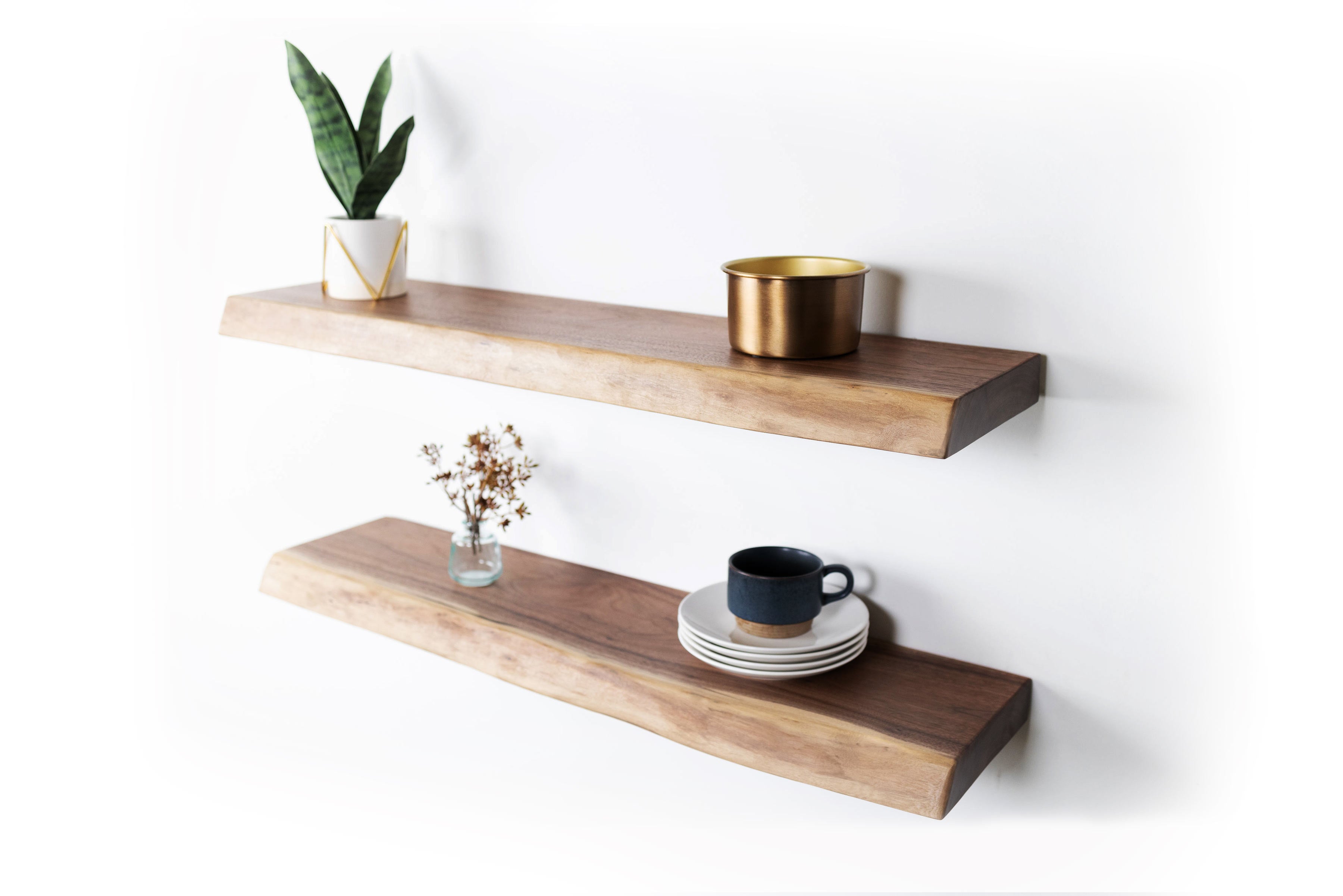 Live Edge Walnut Floating Shelf– Artisan Born