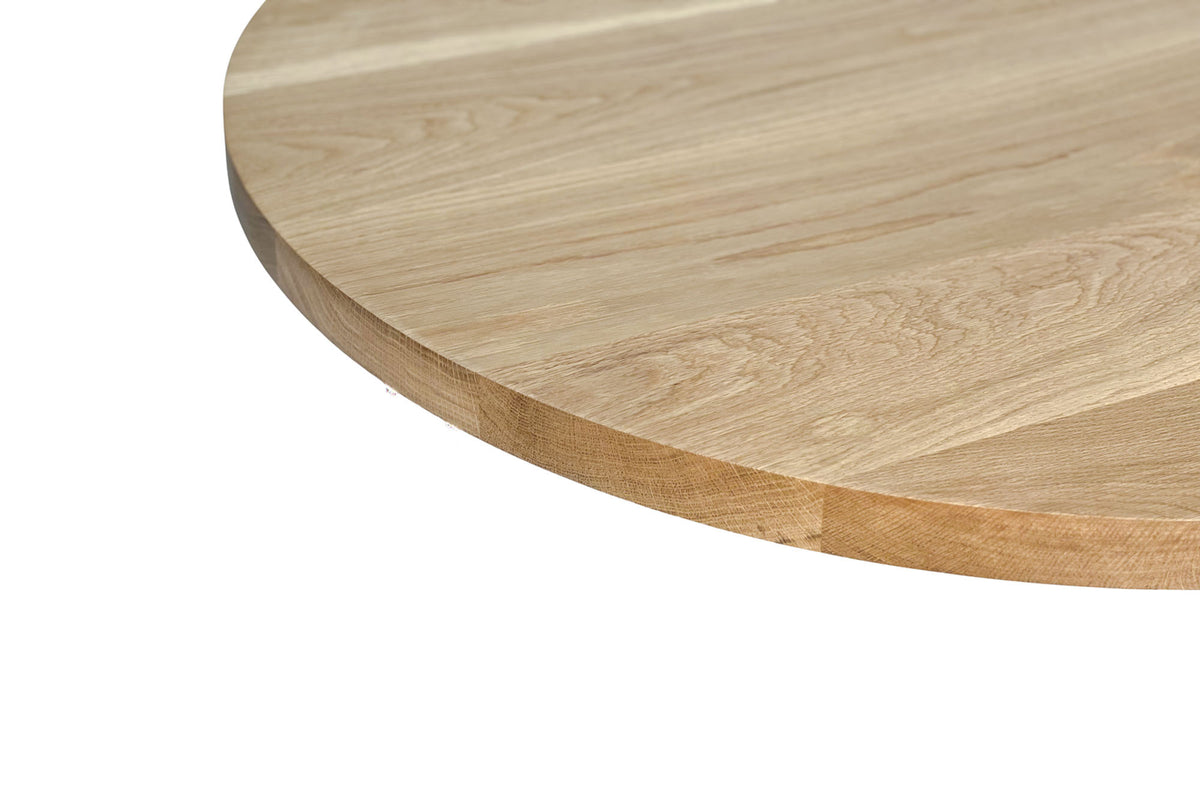 Round Oak Table Top– Artisan Born