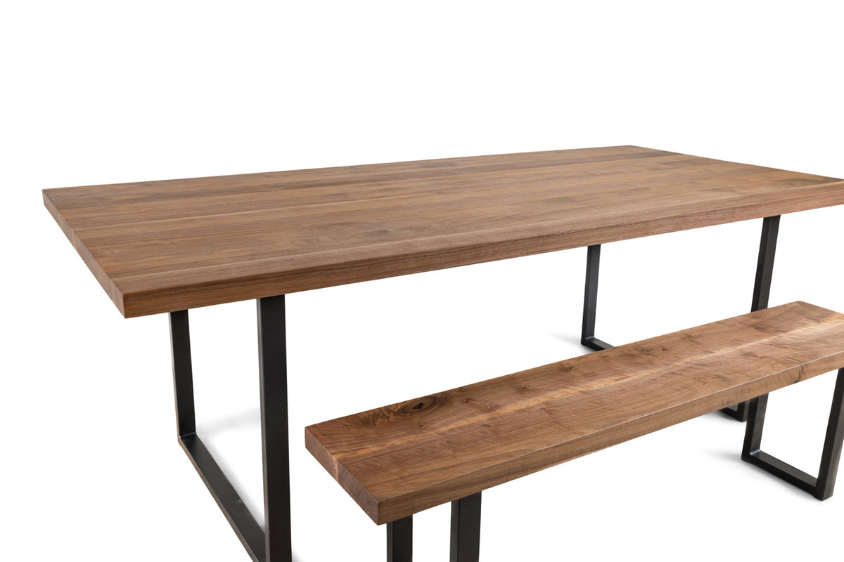 Solid Wood Dining Table with U-shape Legs– Artisan Born