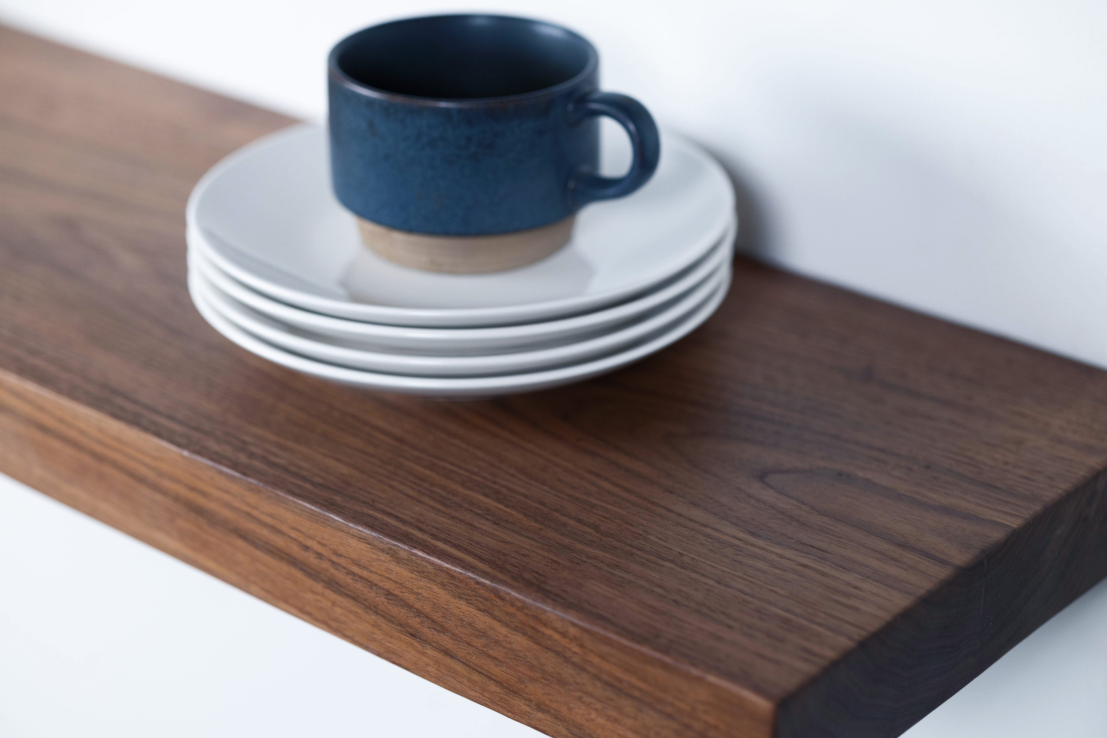 Solid Walnut Floating Shelf– Artisan Born