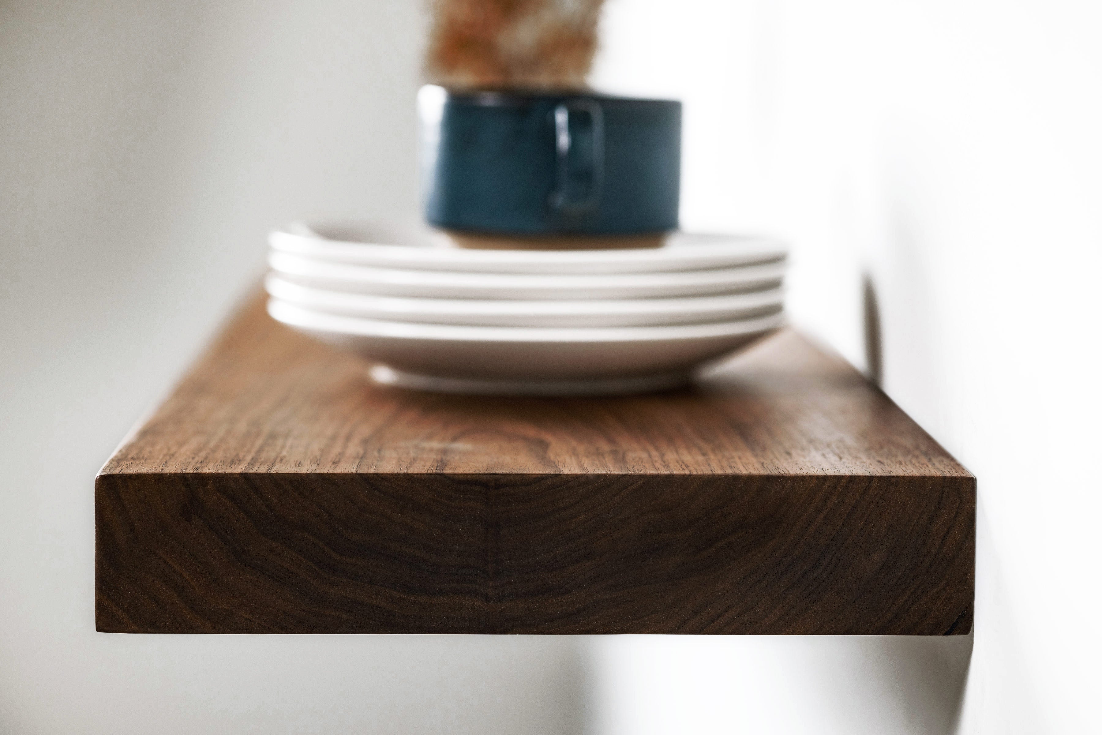Solid Walnut Floating Shelf– Artisan Born