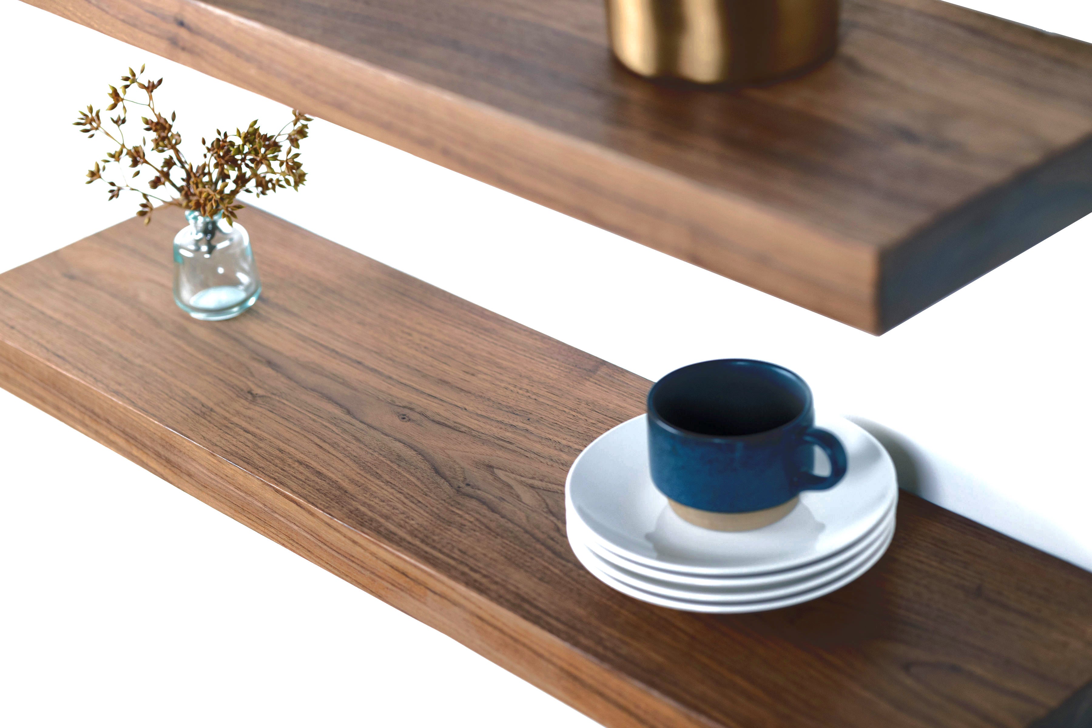 Solid Walnut Floating Shelf– Artisan Born